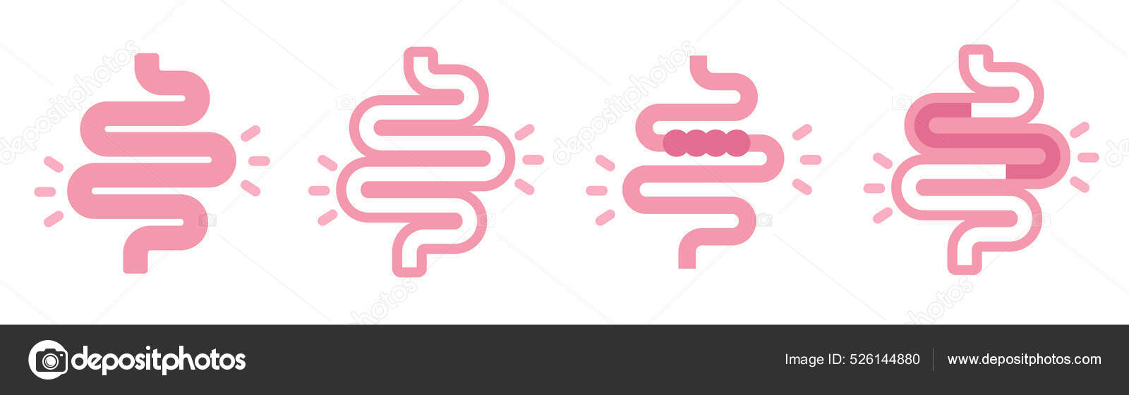Colitis Stomach Set Icon Medical Design Stock Vector by ©4zeva 526144880