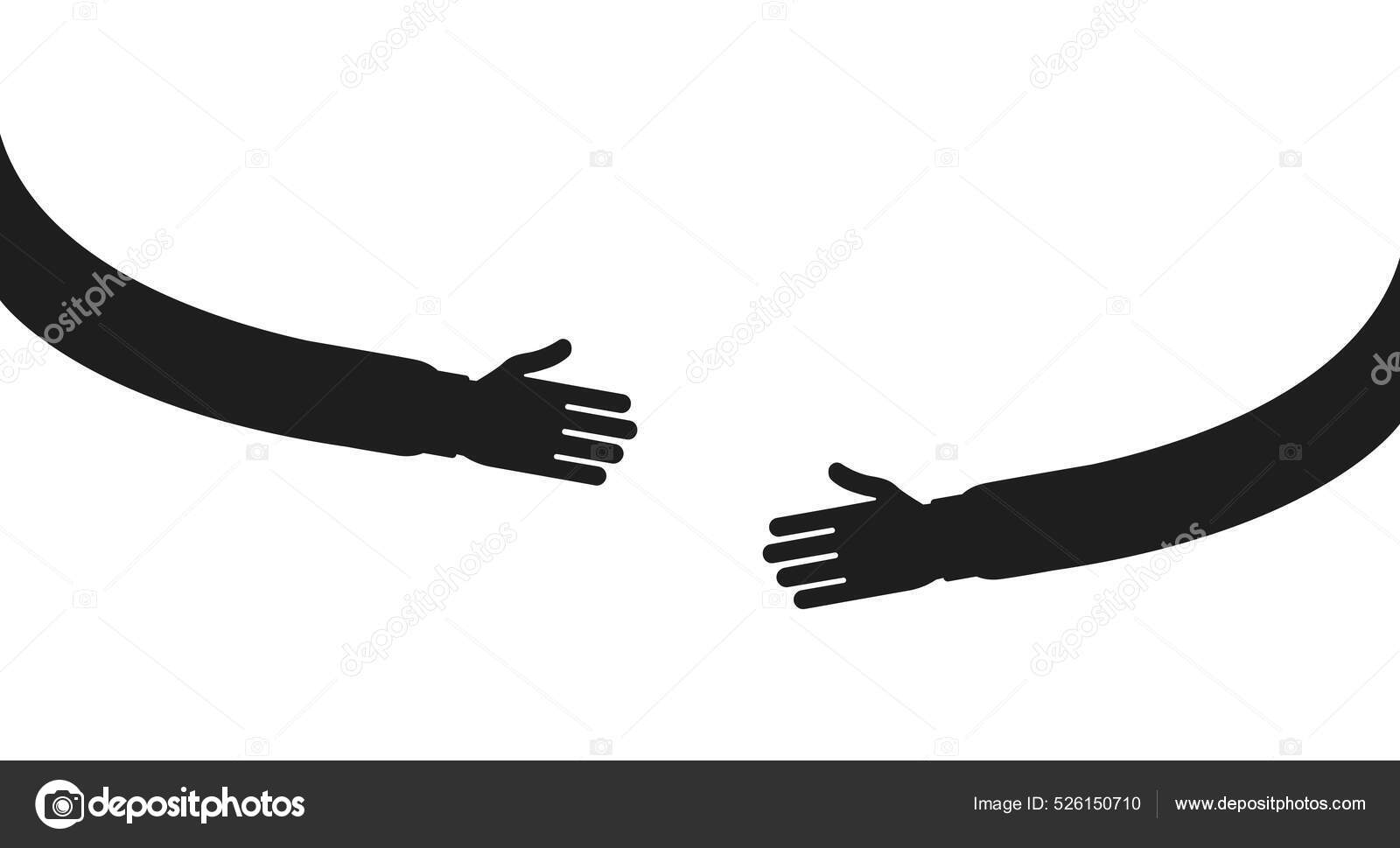 Simple Hug Drawing Hands Hugging Stock Vector by ©4zeva 526150710