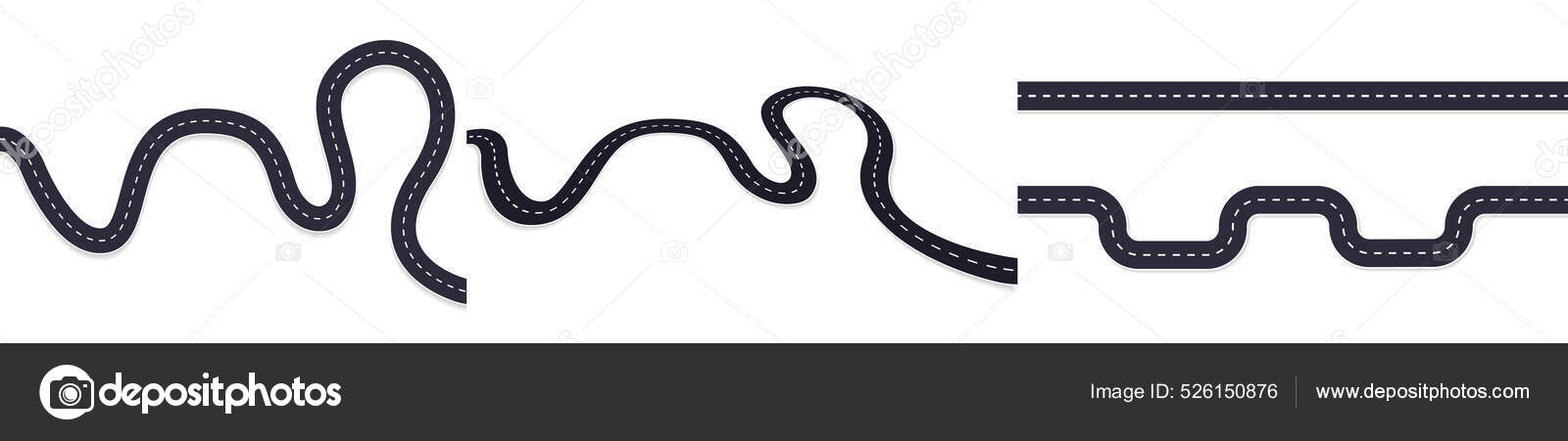 Road Asphalt Road Isolated White Background Vector Illustration Stock ... Road Asphalt Road Isolated White Background Vector Illustration Stock ...