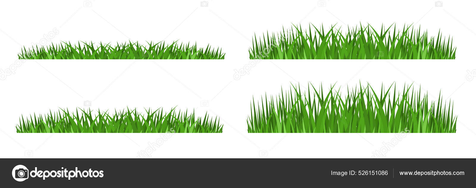 Batas Rumput Tanaman Vector Illustration Vektor Stok oleh ©4zeva 526151086