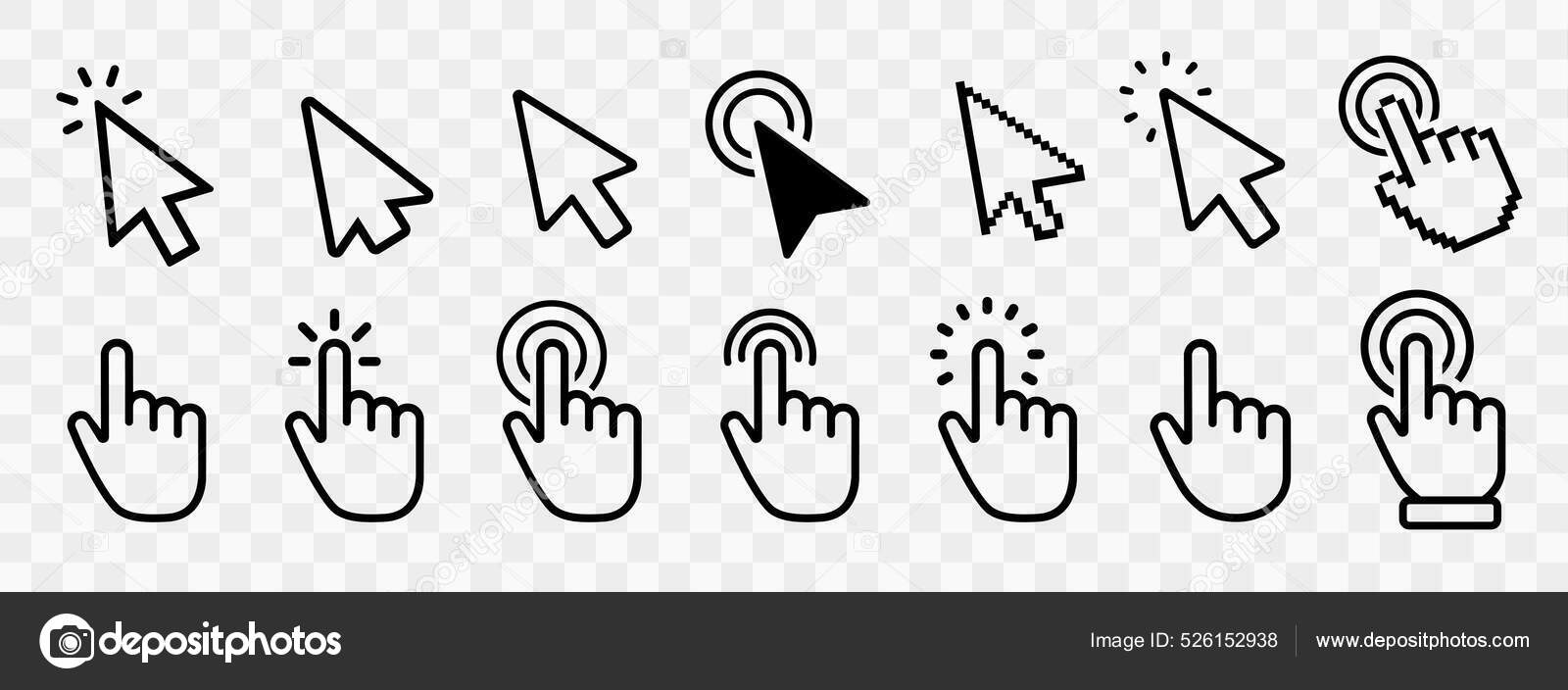 Vector Cursores Iconos Haga Clic Conjunto Vector de stock por ©4zeva ...