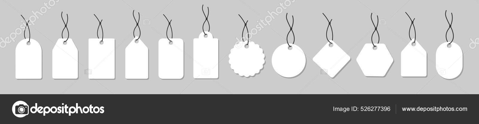 Templat Label Kosong Label Harga Diatur Ilustrasi Vektor Vektor Stok ...