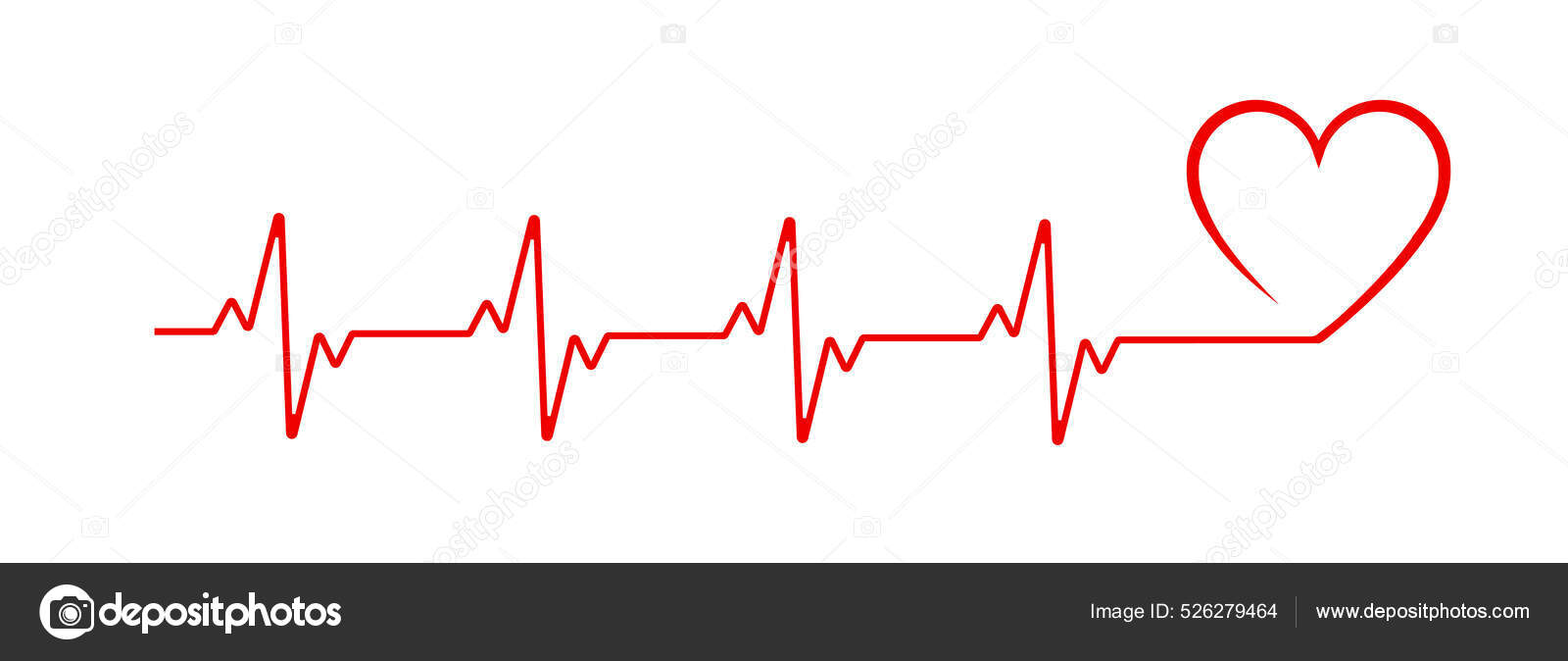 Corazón Latido Línea Corazón Cardio Vector Icono Vector de stock por ...