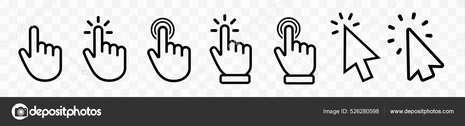 Set Ikon Kursor Tangan Vektor Vektor Stok oleh ©4zeva 526280598