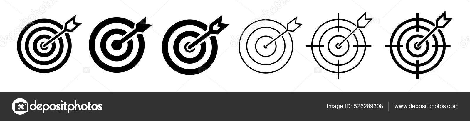 Target Icon White Background Stock Vector by ©4zeva 526289308