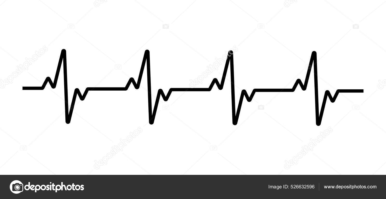 Herz Kardiogramm Linie Vektorillustration Stock-Vektorgrafik von ©4zeva ...
