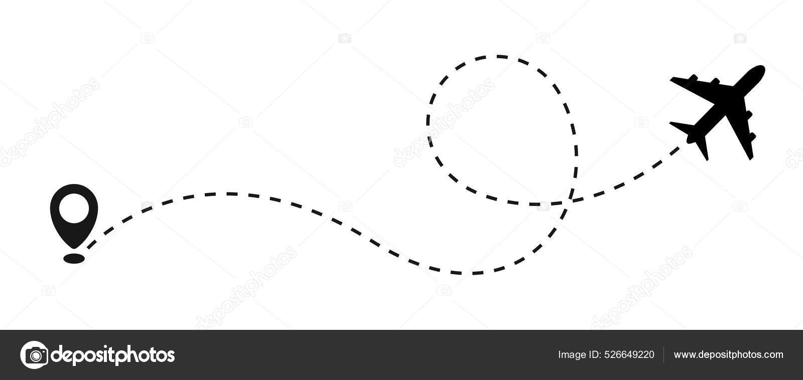 Plane Track Icon White Background Vector Illustration Stock Vector by ...