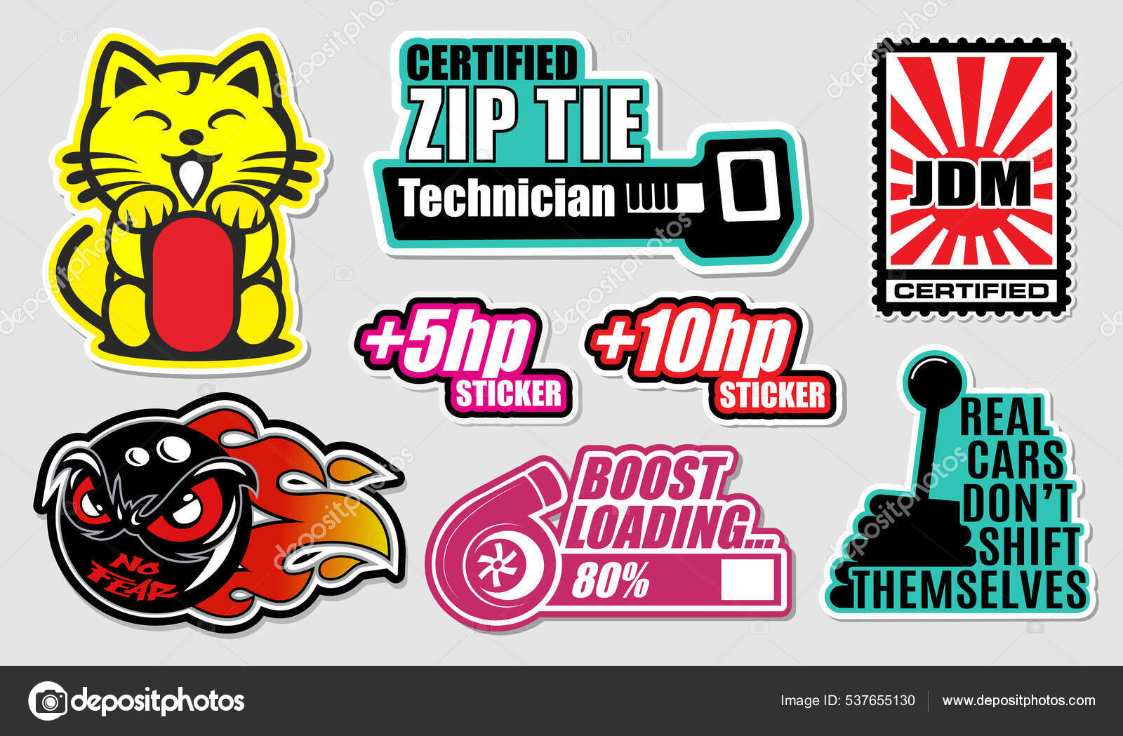Japanese Tuner Car Decals Stickers Vector Format 图库矢量图©mlnuwan 537655130
