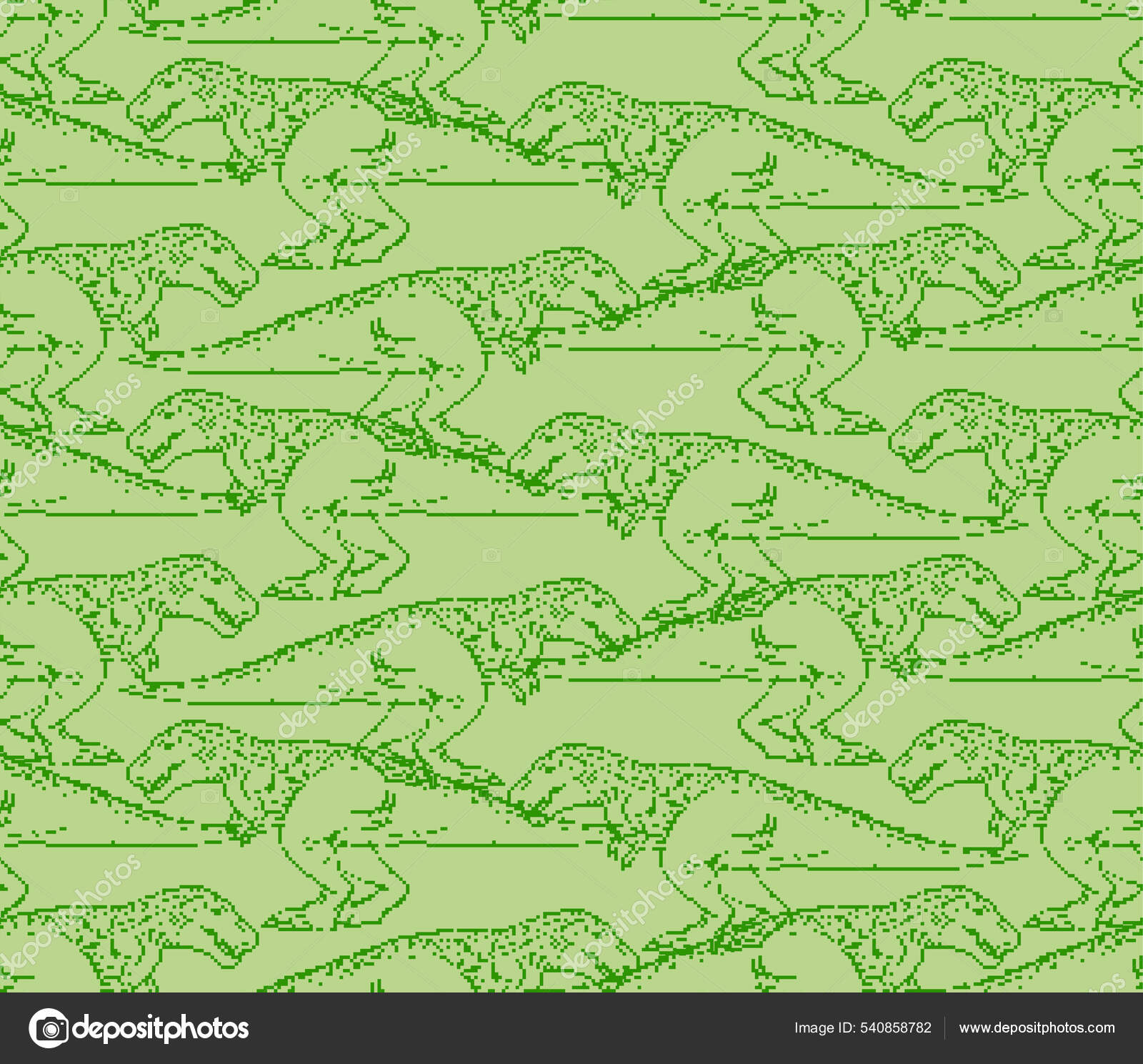 Tyrannosaurus Pixel Art Pattern Seamless Dinosaur Rex Pixelated ...