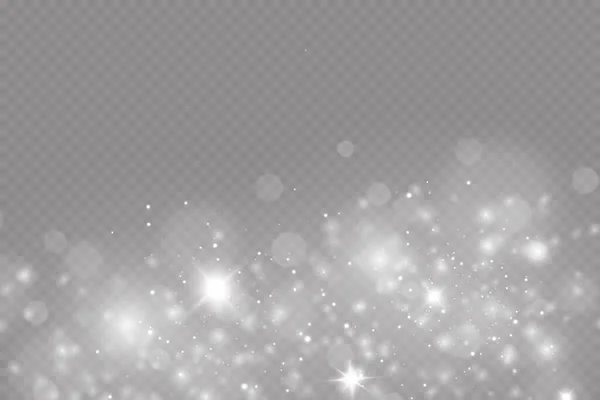 Snow and wind on a transparent background. Winter and snow.Christmas ...