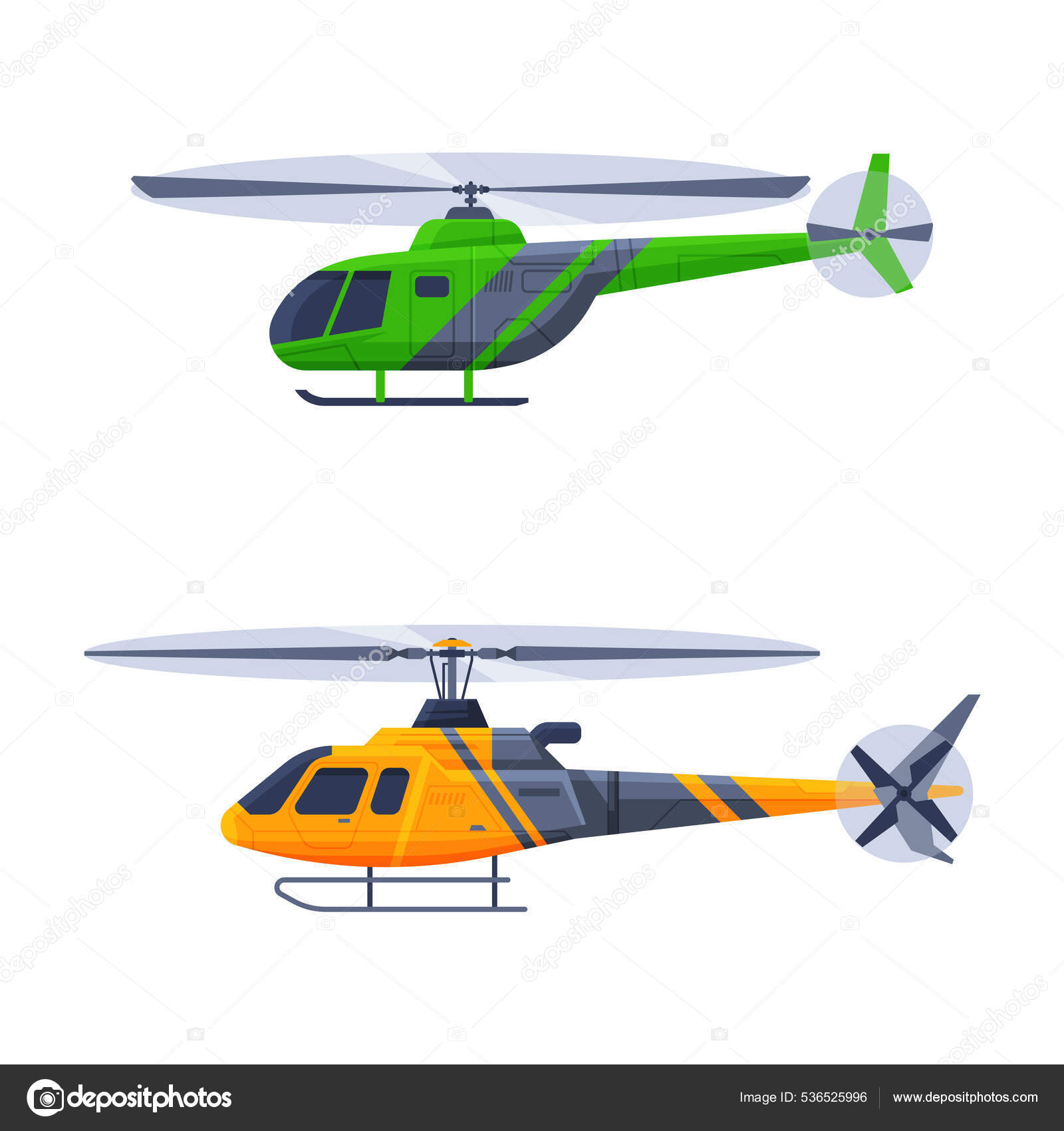 Helicóptero como Rotorcraft con rotor que gira horizontalmente que se cierne en el conjunto de ...