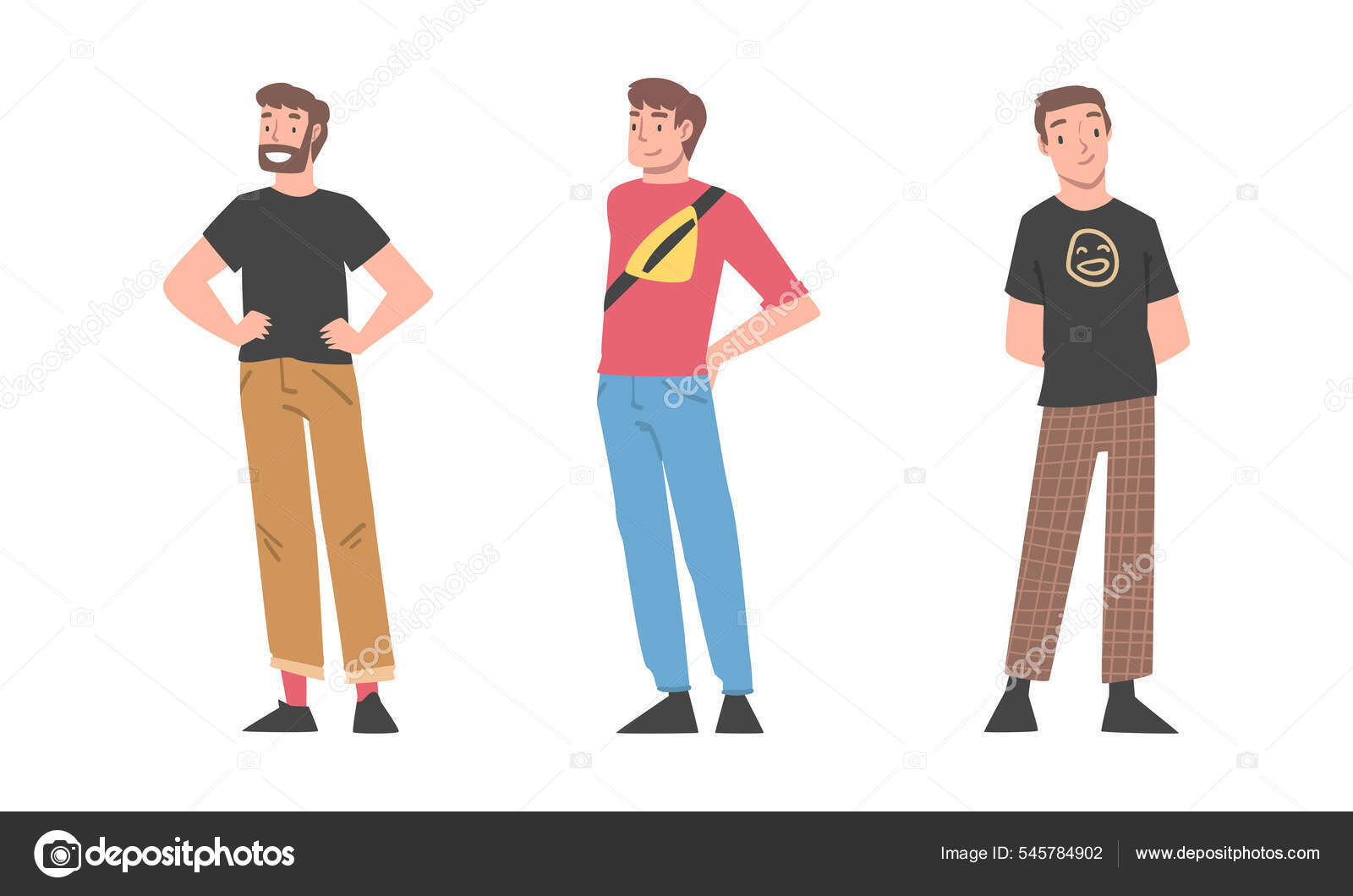 Positive Man Character Standing with Smiling Face Feeling Euphoric and ...