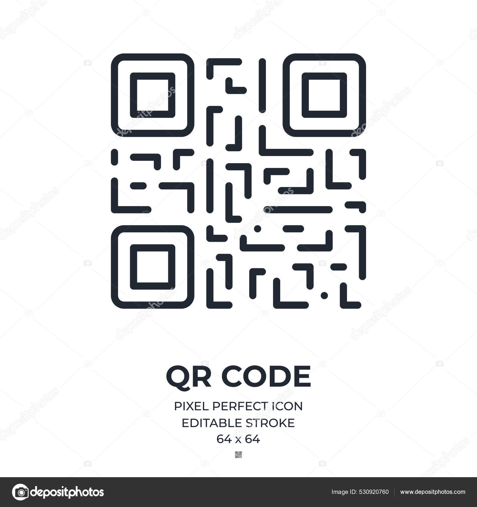 Code Editable Stroke Outline Icon Isolated White Background Flat Vector ...