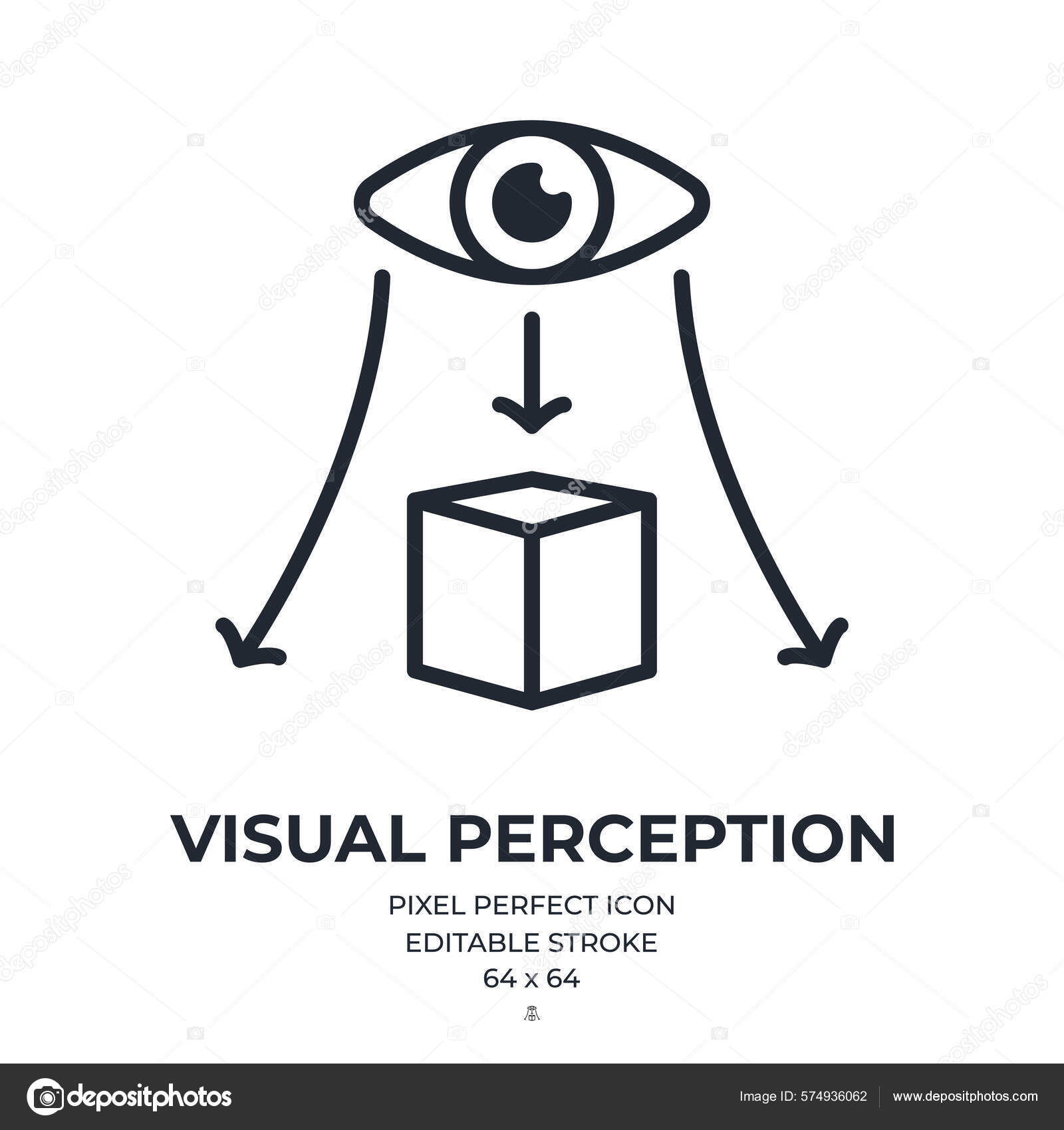 Visual Perception Editable Stroke Outline Icon Isolated White ...