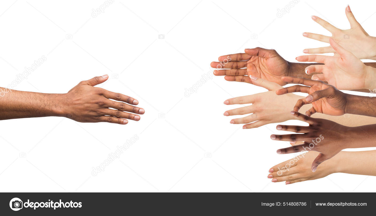 African American Hand Reaching