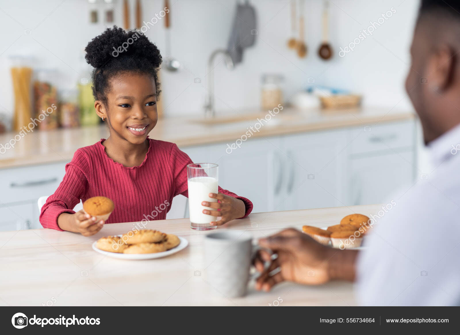 Black Child Eating Breakfast