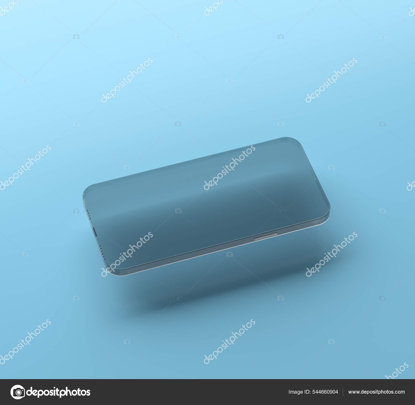 Transparent smartphone device floating over surface Stock Photo by ©ouh ...