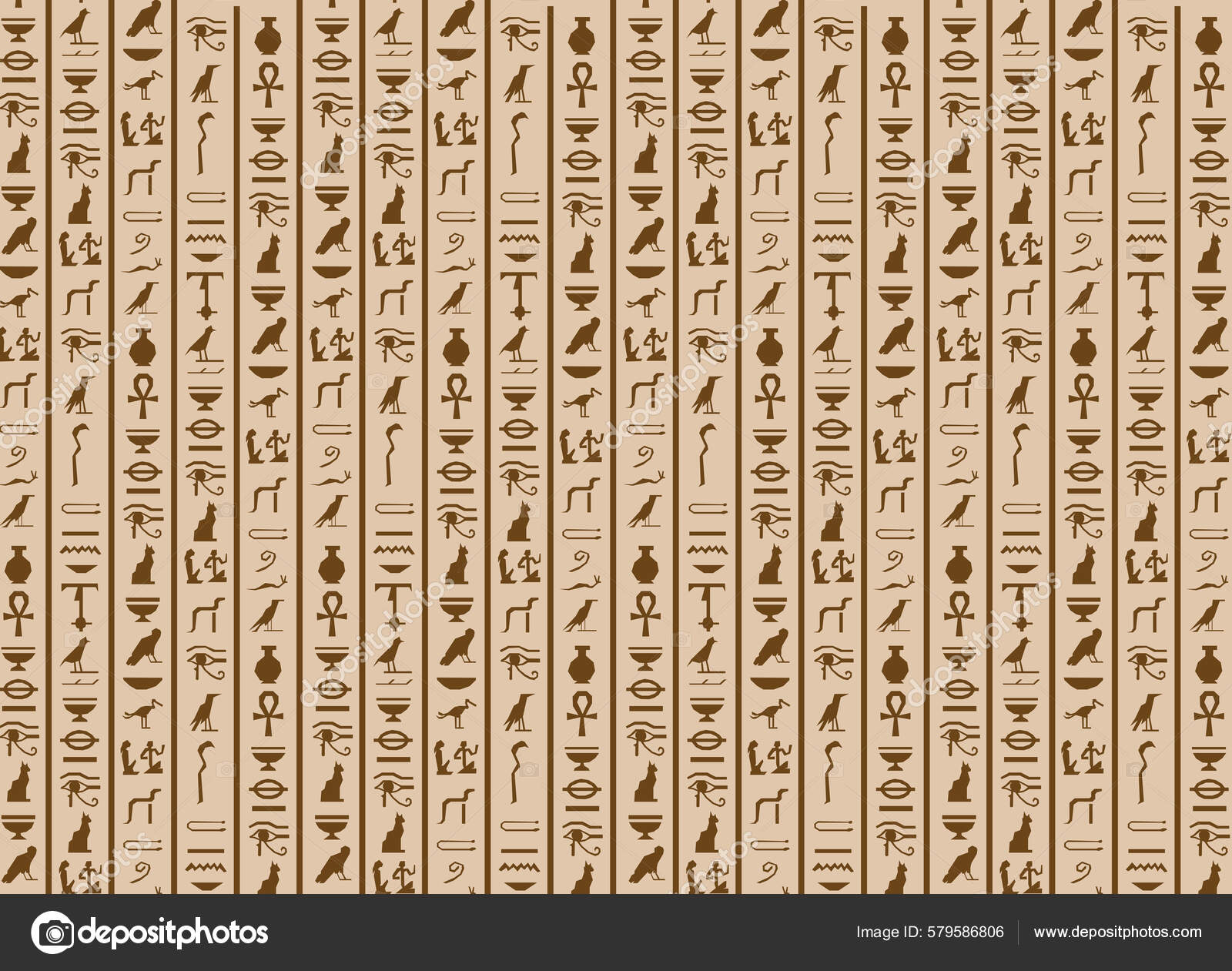 Ancient Egypt Background Egyptian Hieroglyph Symbolancient Culture Sing ...