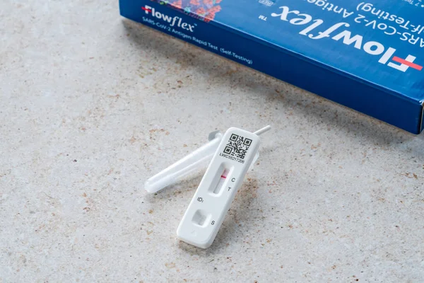 London November 2021 Rapid Lateral Flow Test Device Shows Negative ...