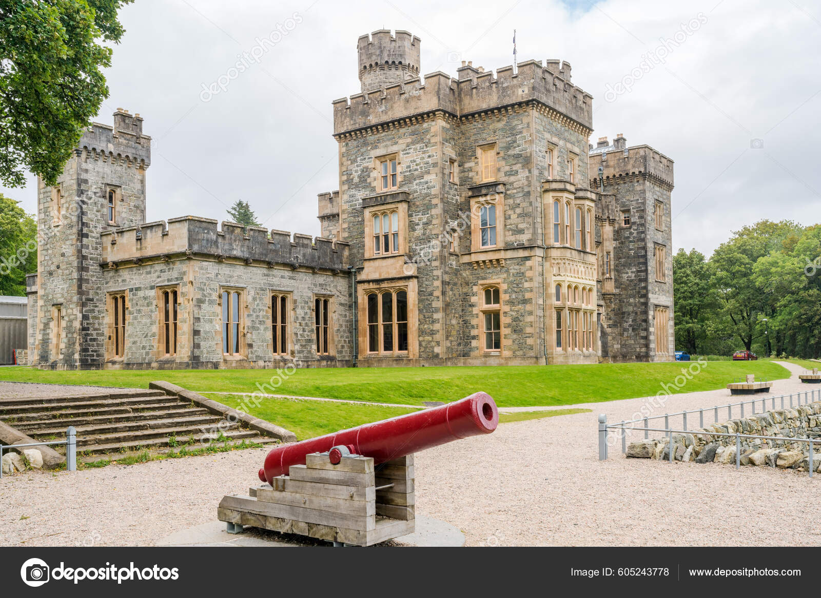 Lews Castle Victorian Era Castle Stornoway Isle Lewis Scotland Stock ...