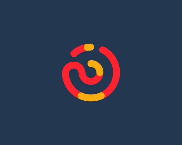 Abstract target logo design from colorful lines. Universal maze ...