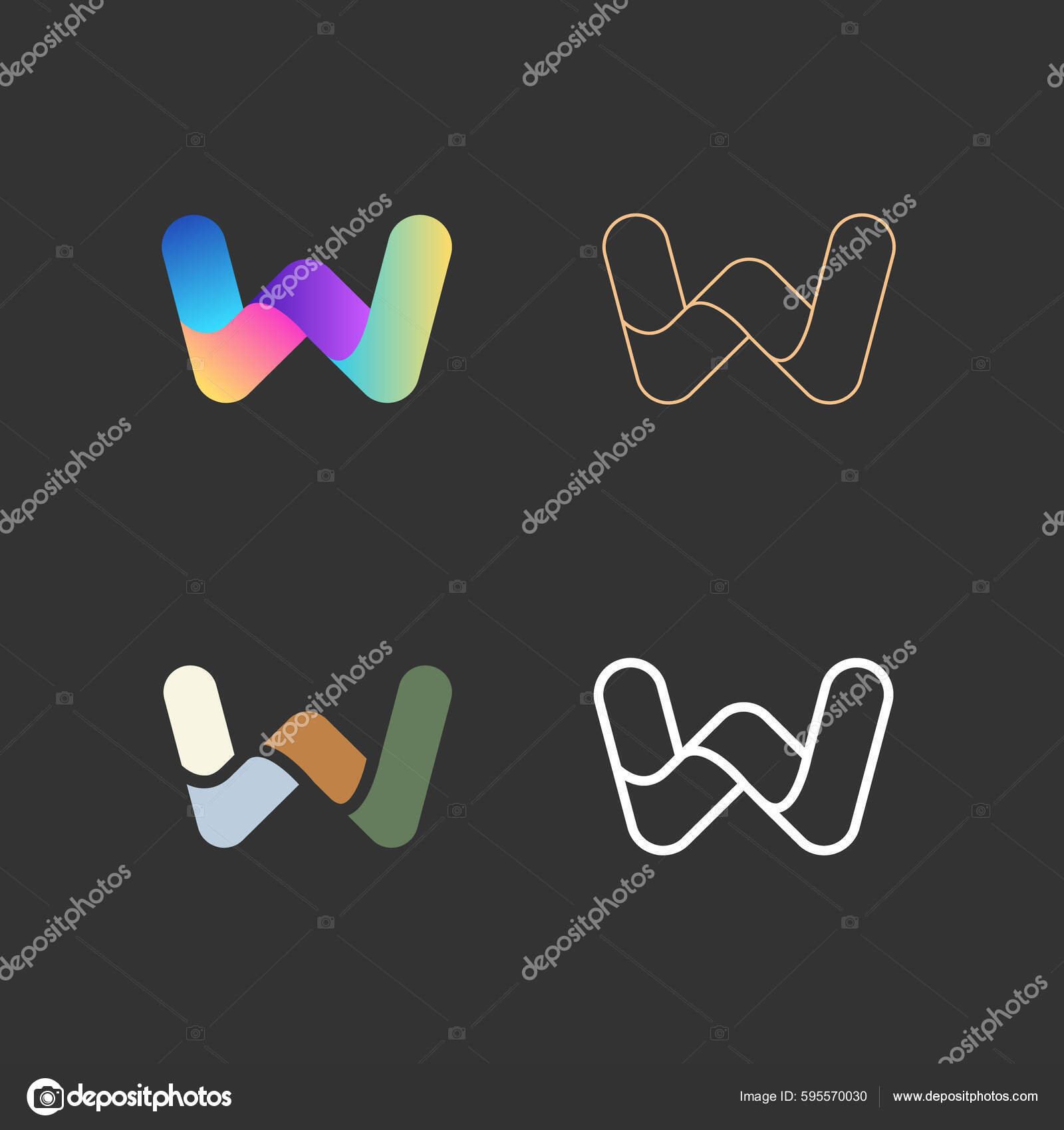 Vector Collection Logos Letter Application Icon Design Template Vector ...