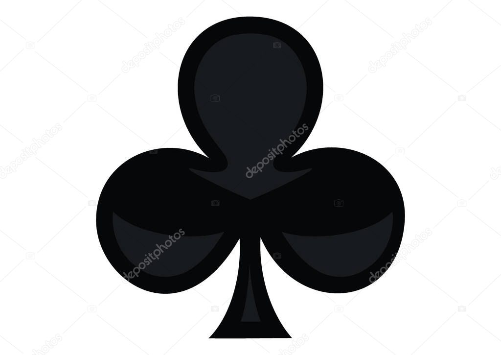 Trébol vectorial aislado sobre fondo blanco. Símbolos vectoriales de ...