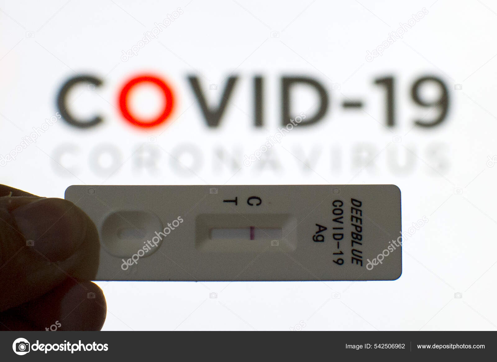 Sars Cov Antigen Rapid Test Positive Result Held Hands Patient – Stock ...