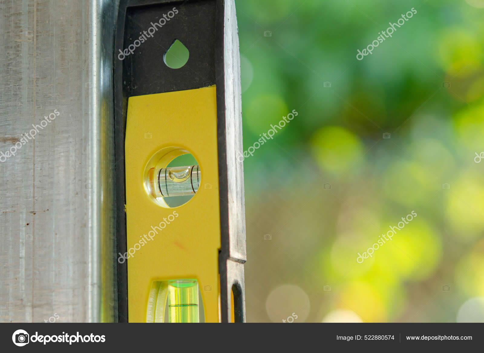 Spirit Level Construction Water Level Steel Pipe — Stock Photo ...