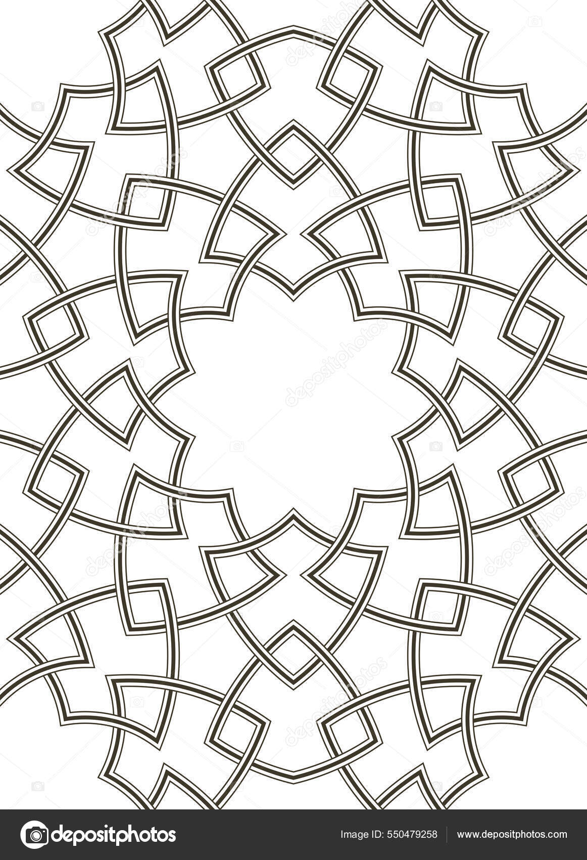 Arabesque Grey Lines Pattern Vector Illustration Stock Vector Image by ...