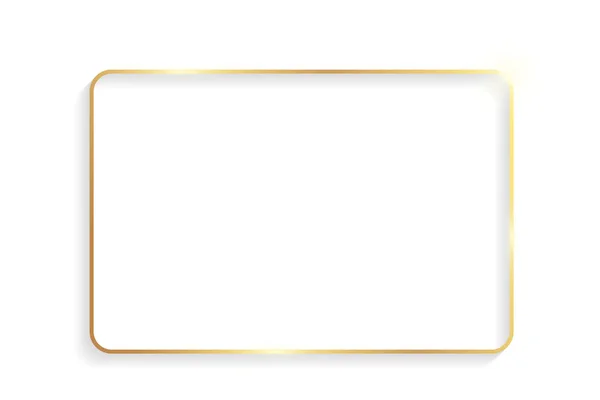 Silver Rectangle Frame Shadows Highlights Isolated White Background ...