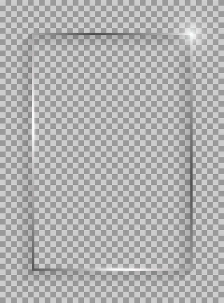 Silver Rectangle Frame Shadows Highlights Isolated Transparent ...