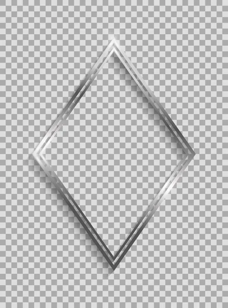 Silver Rectangle Frame Shadows Highlights Isolated Transparent ...