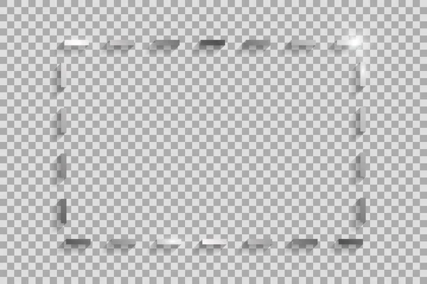 Silver Rectangle Frame Shadows Highlights Isolated Transparent ...