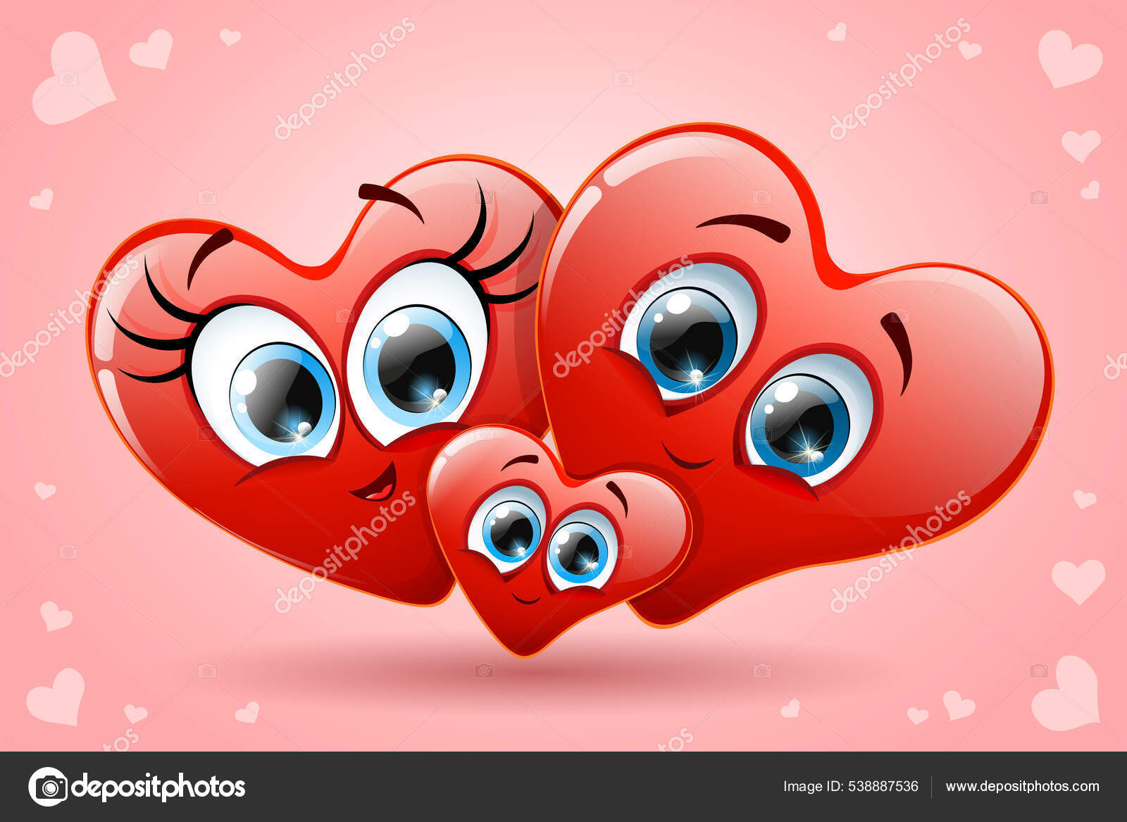 Dibujos Animados De Corazones Amor Corazones Rojos Pareja Personajes