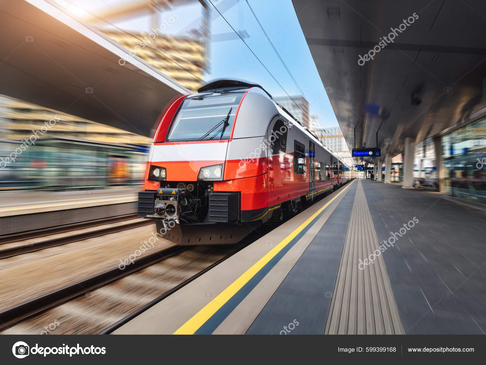 Modern Train Station Platform
