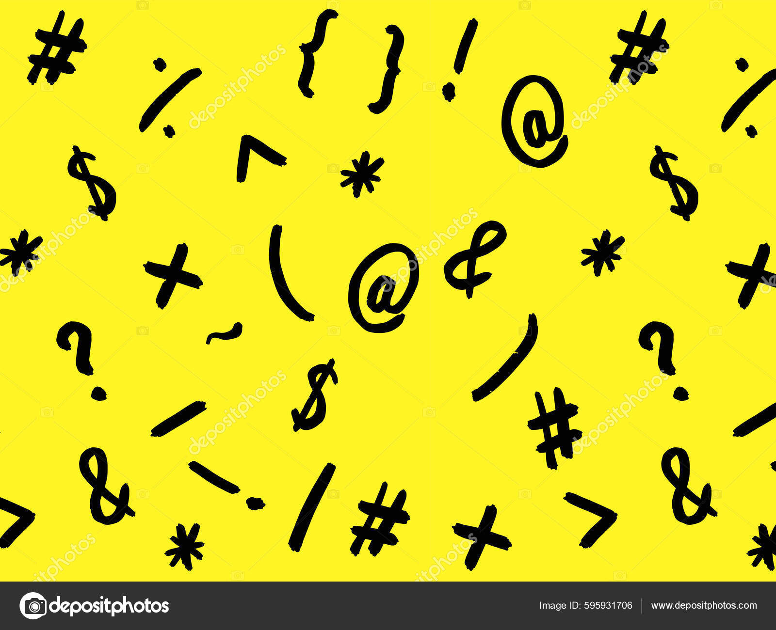 Pattern Image Keyboard Symbols Punctuation Marks Template Applying ...