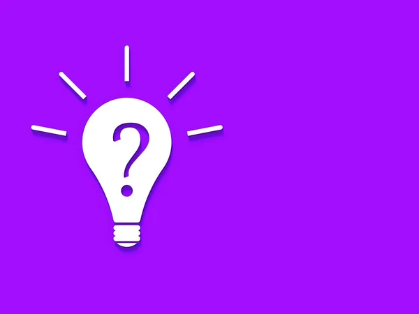 White light bulb with shadow on violet background. Illustration of ...