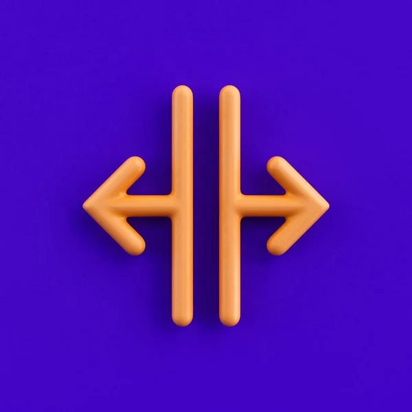 Icon Separate Outline Yellow Arrow Icon Direction Symbol Rendering Wire ...