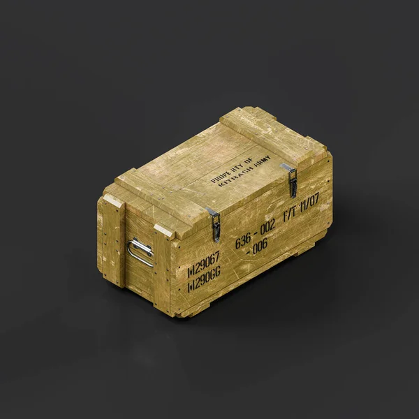 Isometric View Isolated Military Wooden Crates Ammunition Military ...