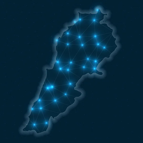 Phu Quoc network map Abstract geometric map of the island Digital ...