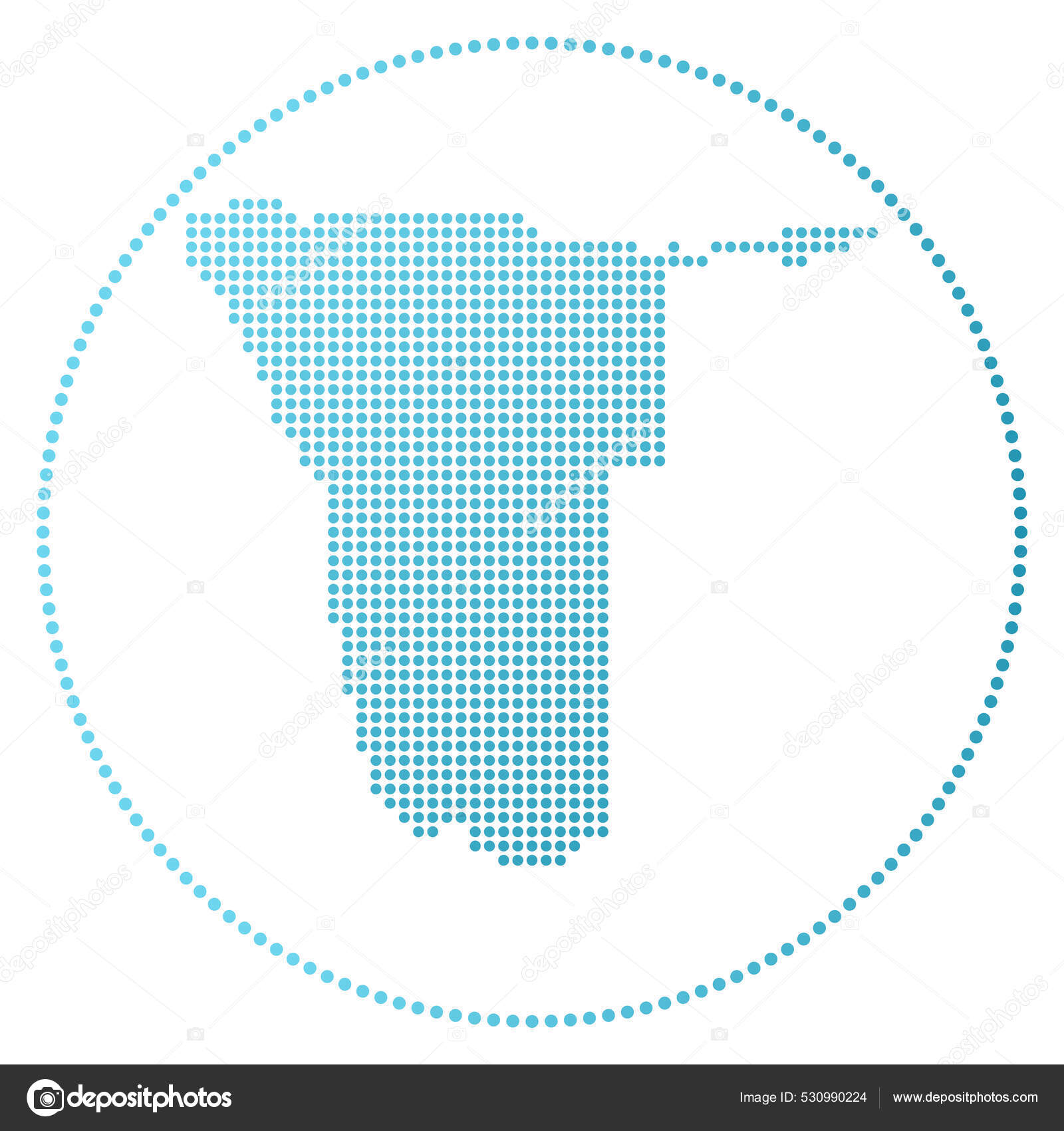 Namibia digital badge Dotted style map of Namibia in circle Tech icon ...