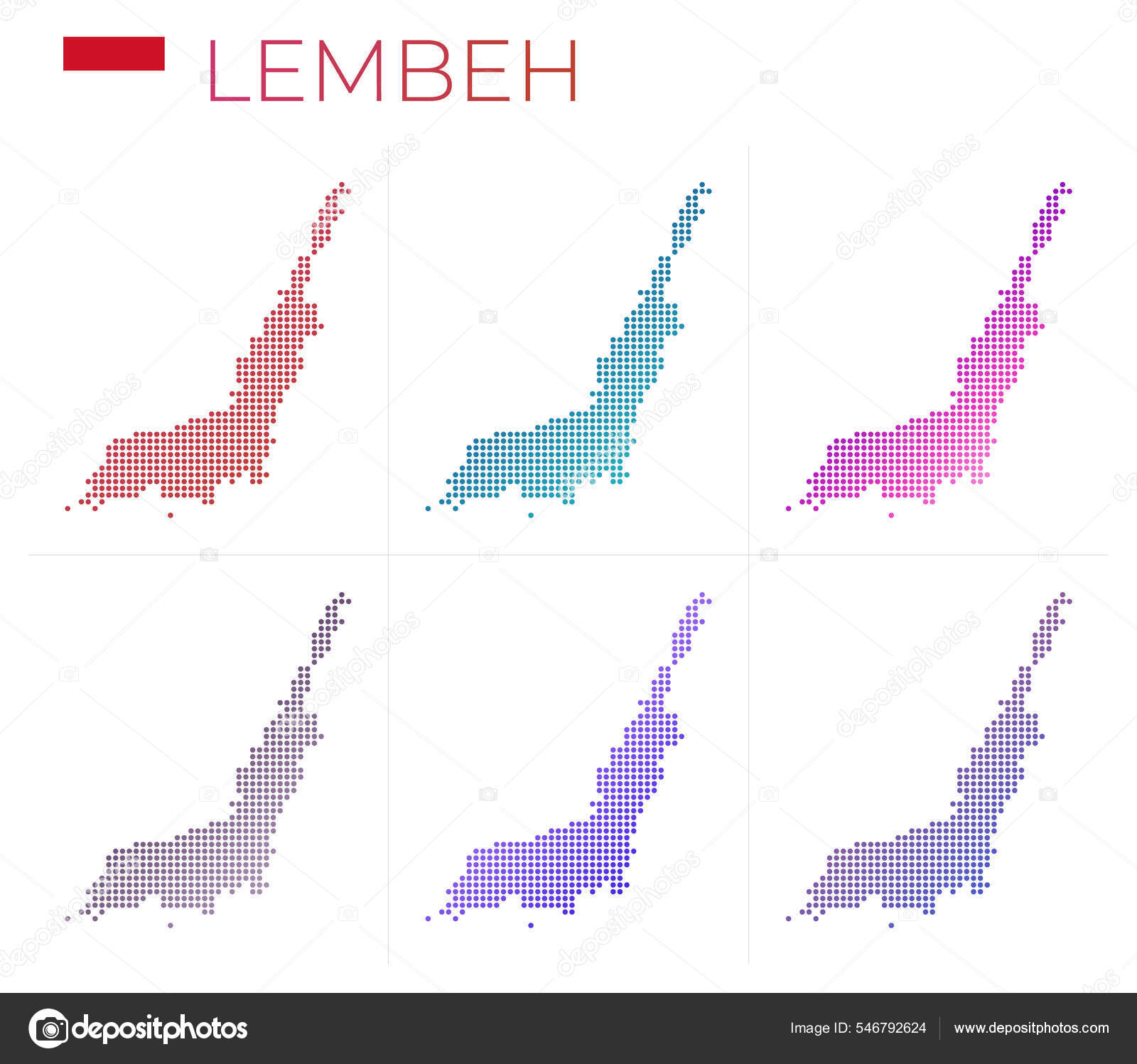 Lembeh dotted map set Map of Lembeh in dotted style Borders of the ...