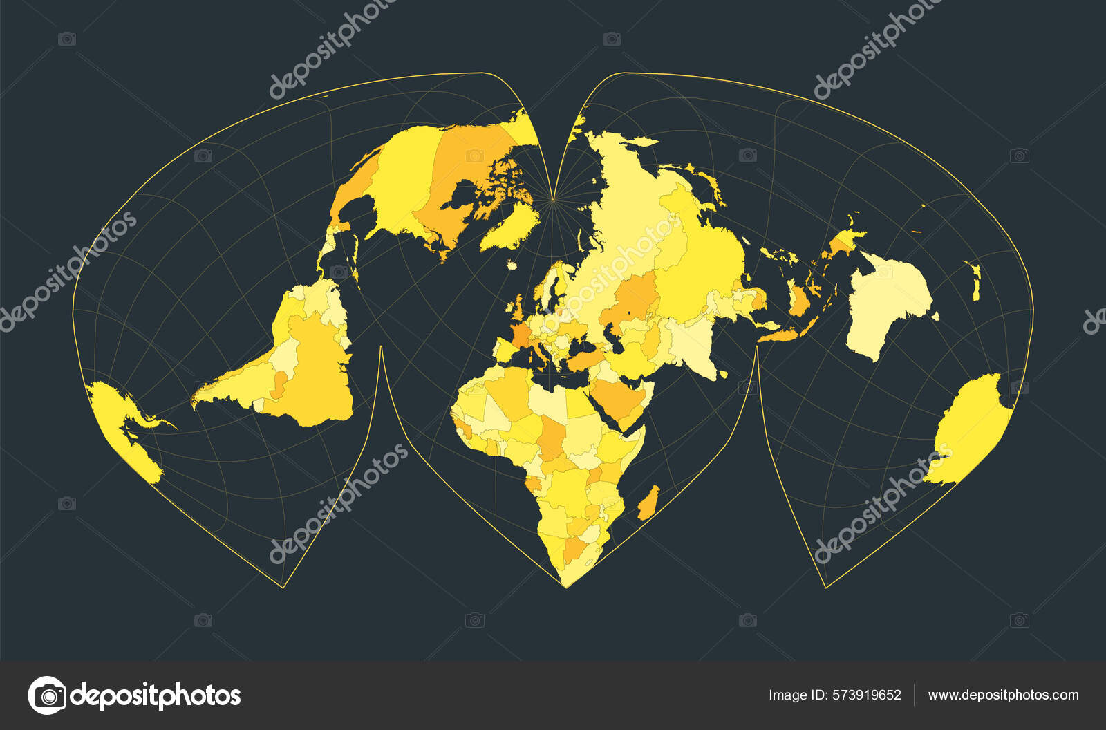 World Map Alan Philbrick 27S Interrupted Sinu Mollweide Projection ...