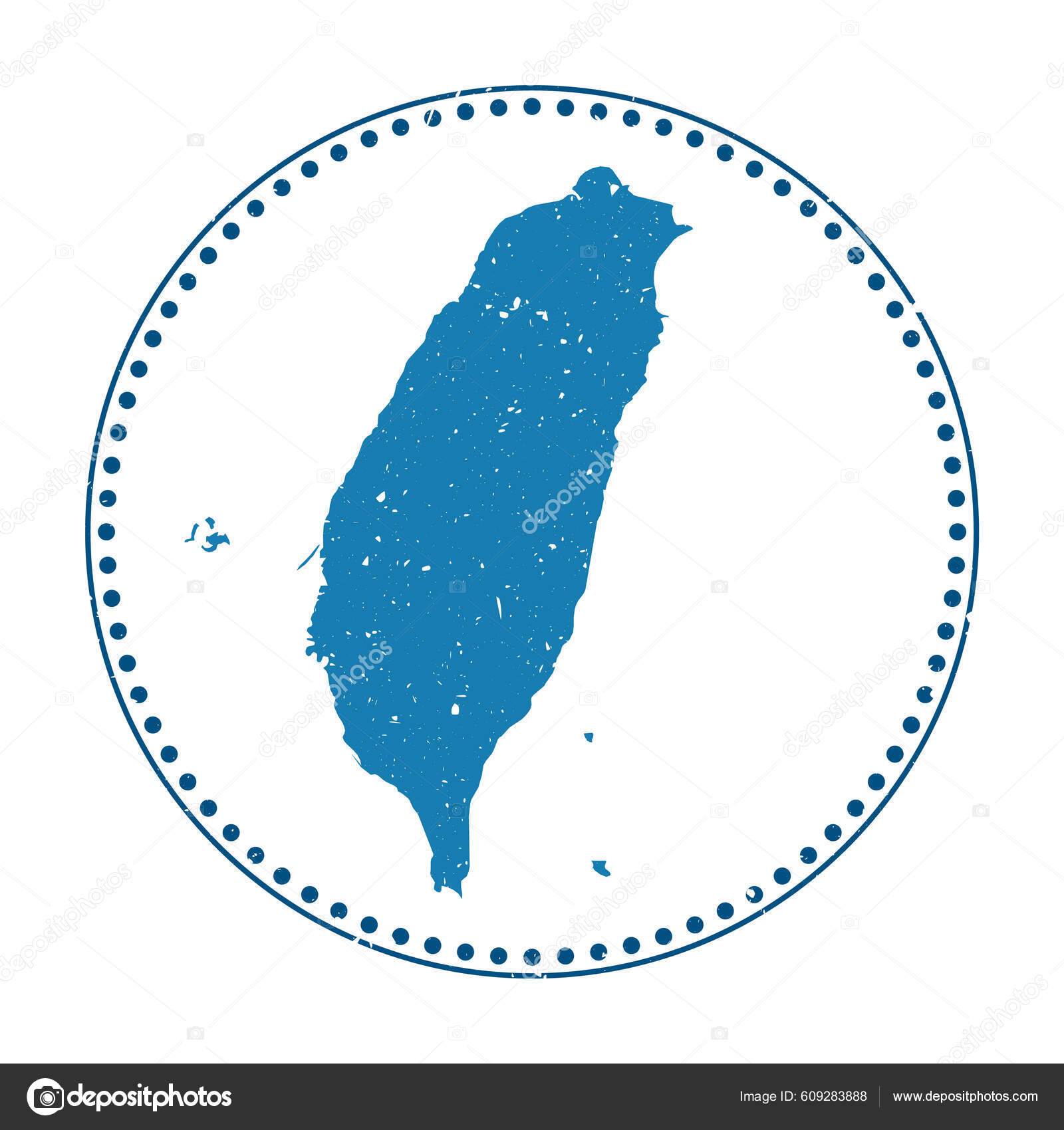 Taiwan Sticker Travel Rubber Stamp Map Country Vector Illustration Can ...