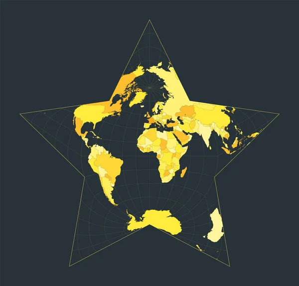 World Map Wagner VI projection Futuristic world illustration for your ...