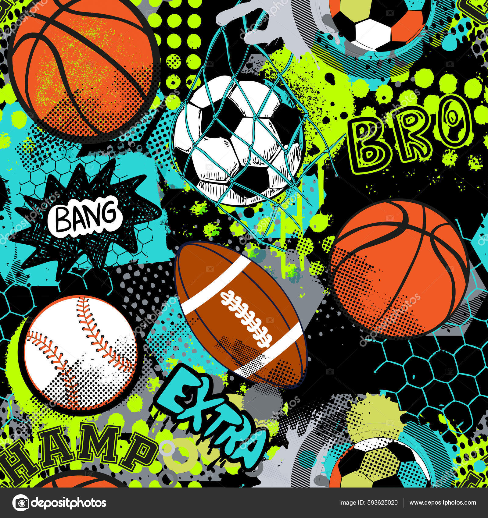 Seamless Pattern Colorful Balls Dots Stock Vector by ©SokolArtstudio ...