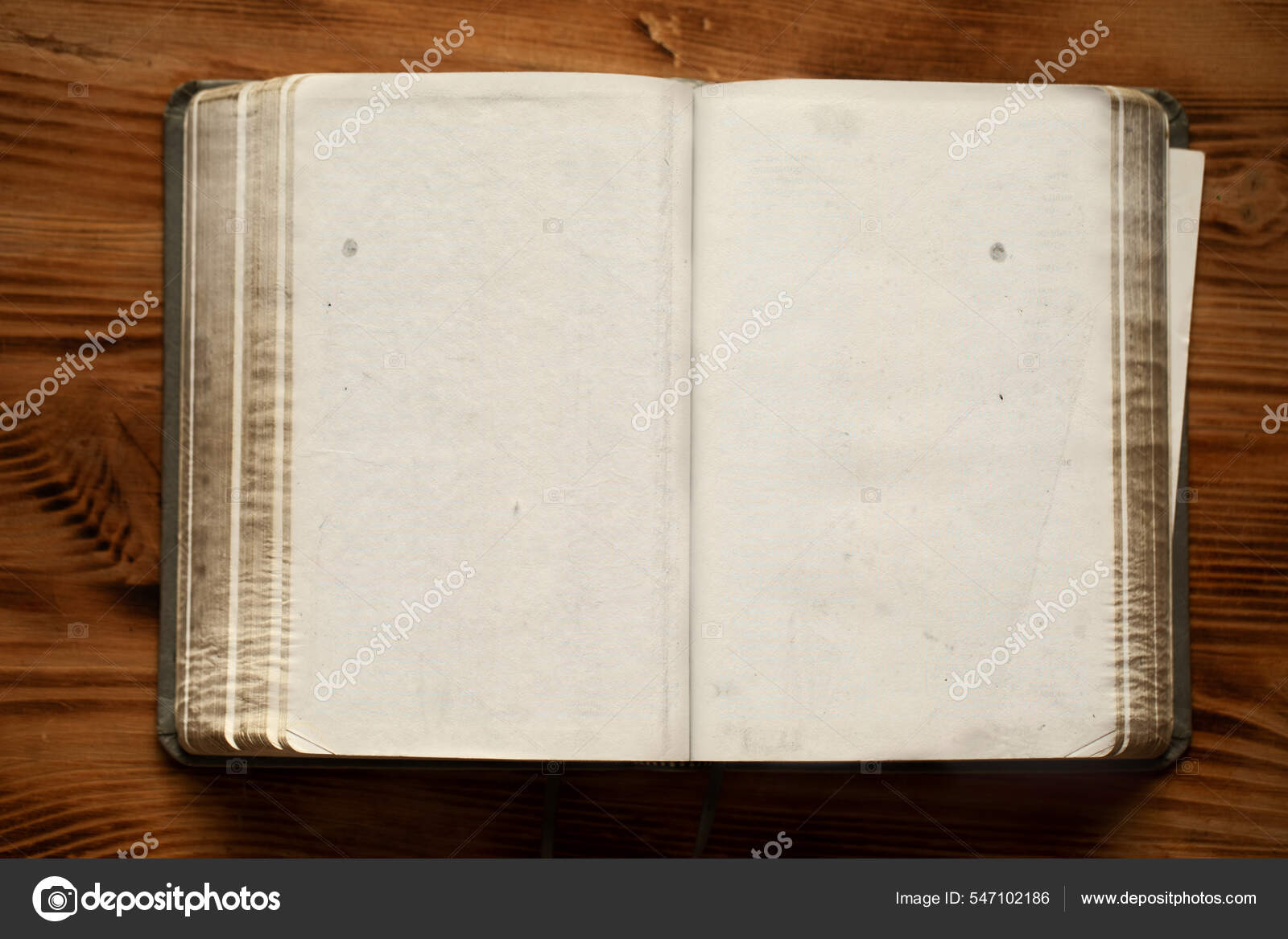 Old Unfolded Tattered Yellowed Book Blank Pages — Stock Photo © maykal ...