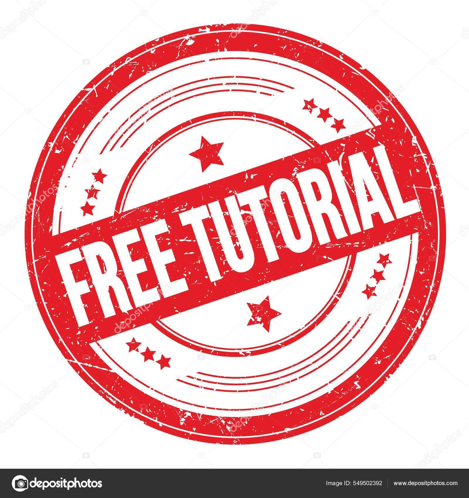 Free Tutorial Text Red Grungy Texture Stamp — Stock Photo © outchill ...