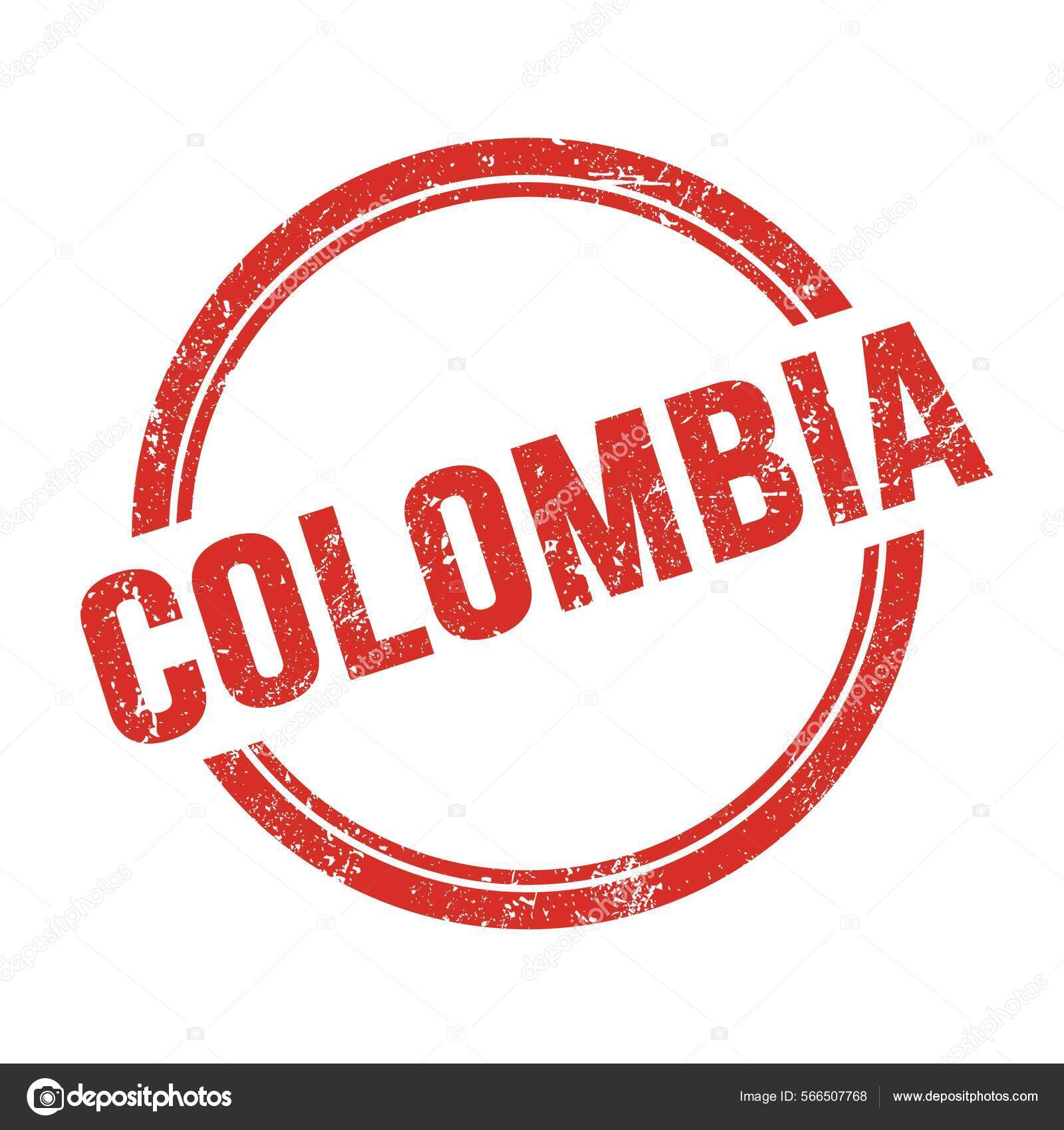 Colombia Text Written Red Grungy Vintage Stamp — Stock Photo © outchill ...